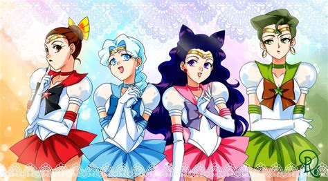 Ayakashi Sisters As The Sailor Asteroids By Drachea Rannak Sailor Moon Manga Sailor Moon