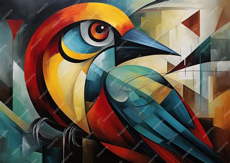 Premium Ai Image Cubist Avian Vision Inspired By Picasso