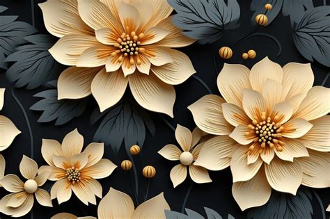 Premium Vector Floral Seamless Pattern Delicate And Vibrant Blooms