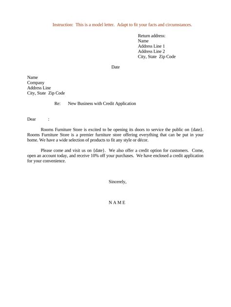 Sample Of Credit Letter For Business Fill Out Sign Online DocHub