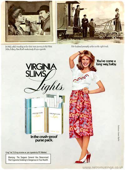 Virginia Slims 1980 1985 Cigarette Adverts ~ Lights Style 1 Retro