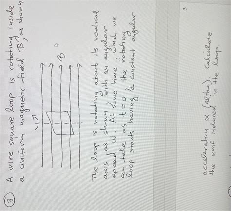 Solved A Wire Square Loop Is Rotating Inside A Uniform Chegg