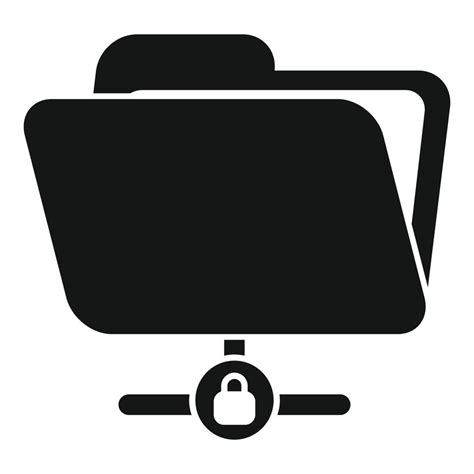 Network Folder Password Protection Icon Simple Vector Personal Login