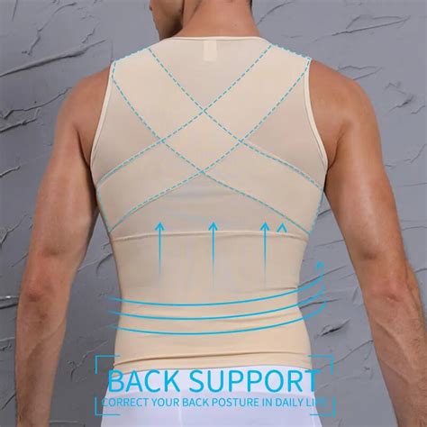Мужская похудения Body Shaper гинекомастия сжатия рубашки животик