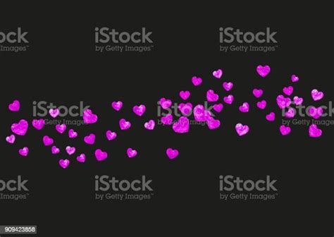 발렌타인 핑크 반짝이 하트와 배경입니다 2 월 14 일입니다 발렌타인 배경 서식 파일 벡터 색종이입니다 그런 지 손으로 그려진된 텍스처 2월에 대한 스톡 벡터 아트 및 기타