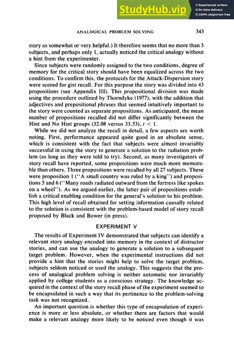 Analogical Problem Solving Pdf