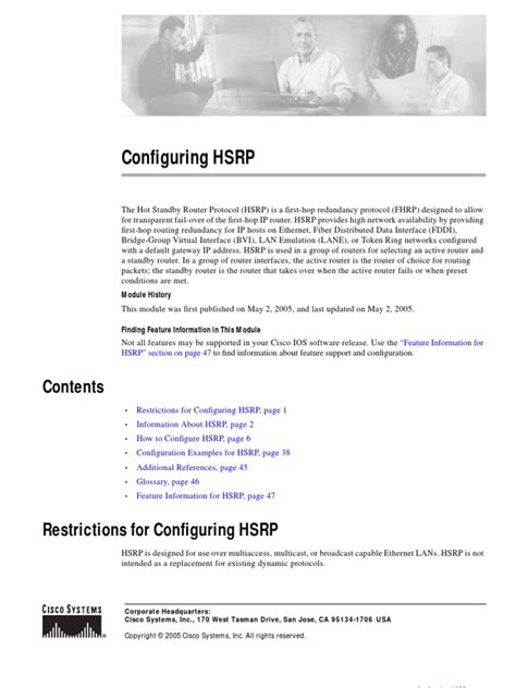 Configuring Hsrp Pdf Virtual Private Network Router Computing