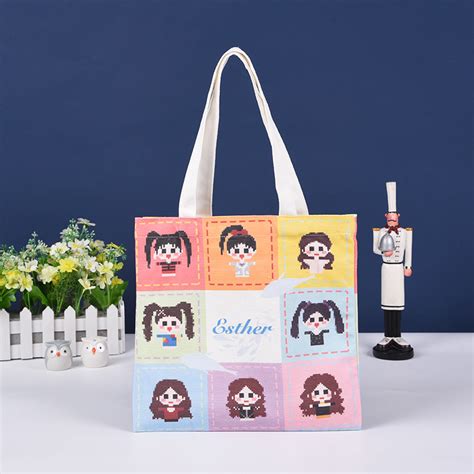 Custom Print Logo Cheap Reusable Shopping Bags Plain White Blank Cotton