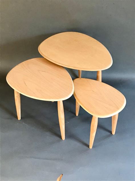 Custom Tripod Oval Nesting Tables At 1stdibs