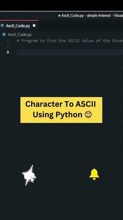 Python Program To Find Ascii Value Shorts Short Youtube
