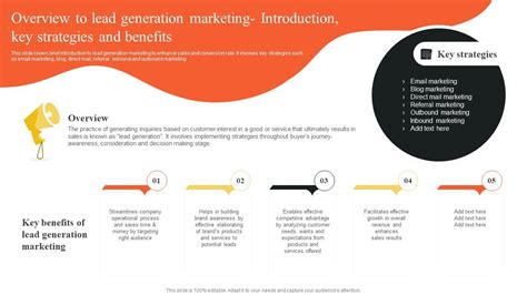 Overview To Lead Generation Marketing Introduction Implementing Outbound Mkt Ss Ppt Sample