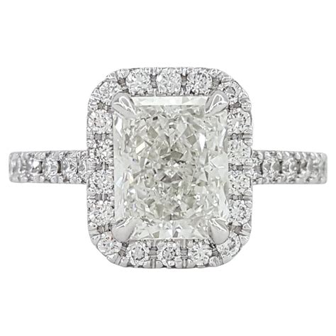 Gia Certified 5 Carat Radiant Cut Diamond Platinum Solitaire Ring For