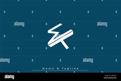 Alphabet Letters Initials Monogram Logo Wt Tw Stock Vector Image