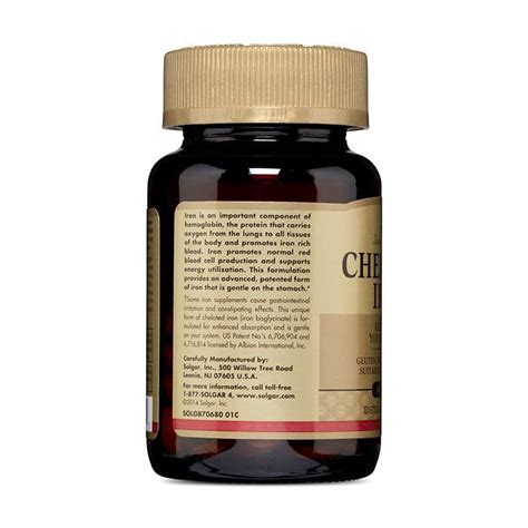 Buy Solgar Chelated Iron Tablet 100's online at best price in the UAE ...