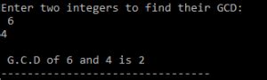 C Program To Find Gcd Of Two Numbers Learnprogramo