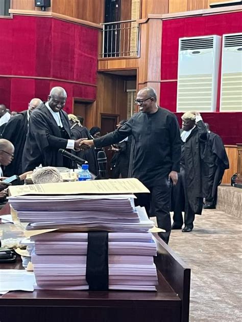 Peter Obi Arrives Presidential Election Tribunal In Abuja Photos