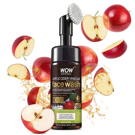 Wow Apple Cider Vinegar Foaming Face Wash 150ml Sinin