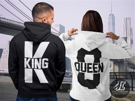 King Queen King Queen Hoodies Set Of King And Queen Pärchen Pullover