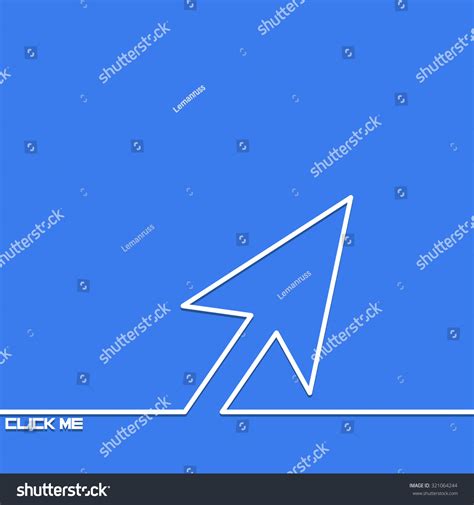 Creative Background Cursor Outline Symbol Cursor Stock Vector Royalty
