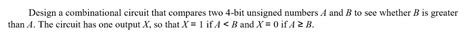 Solved Design A Combinational Circuit That Compares Two