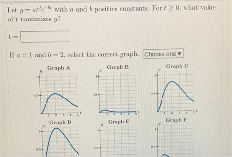Solved Let Y At E Bt With A And B Positive Constants For