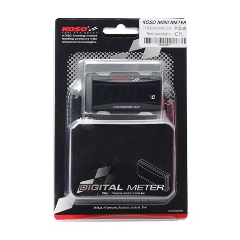 Motorcycle KOSO Cylinder Head Temperature Meter LED Display Engine Gauge With M M Adapter