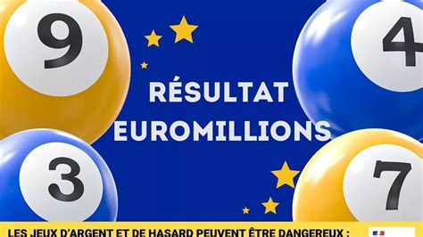 Résultat EuroMillions FDJ le tirage My Million du vendredi 6