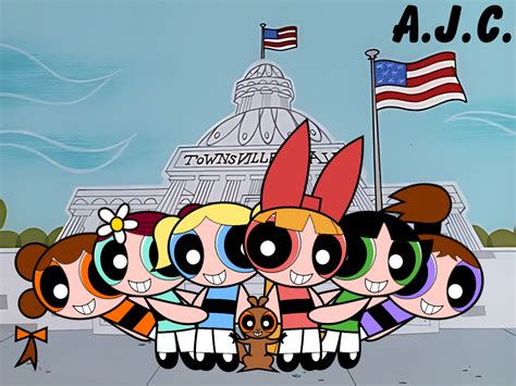 Powerpuffs In Front Of Townsville Hall By Ajc Artworks On Deviantart