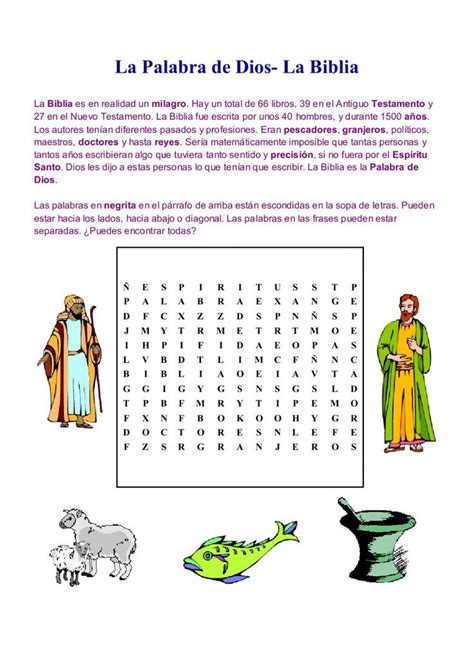 Biblia Palabra De Dios Worksheet Biblia Palabra De Dios Dios