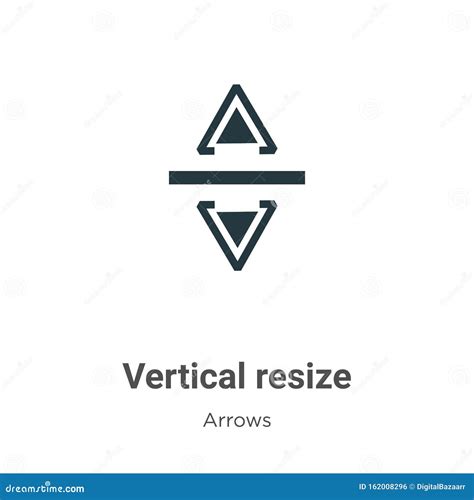 Vertical Resize Vector Icon On White Background Flat Vector Vertical Resize Icon Symbol Sign
