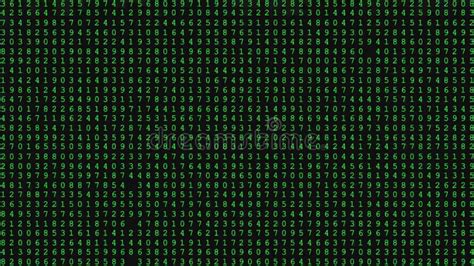 numbers mobile device green cyphers screen black background stock