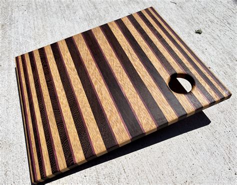 Gradient Cutting Board Hicks Customs Leather Wood And Metal