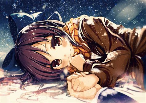 Safebooru 1girl Akabane Zebrasmise Blush Bow Brown Eyes Brown Hair