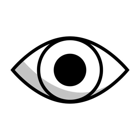 plano diseño sencillo ojo icono vector Vector en Vecteezy