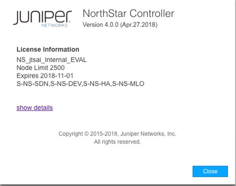[northstar] How To Check The Software Version And Packages Installed In The Northstar