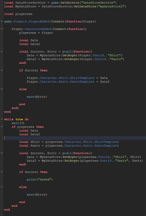 Data Store Only Saving For One Player Scripting Support Developer