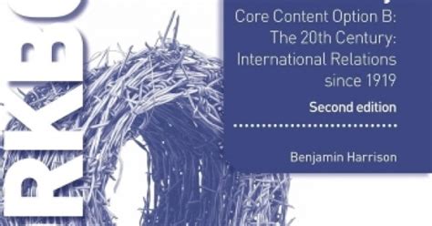Cambridge Igcse And O Level History Wb1 Core Content Option B 2nd Ed Igcse Cambridge
