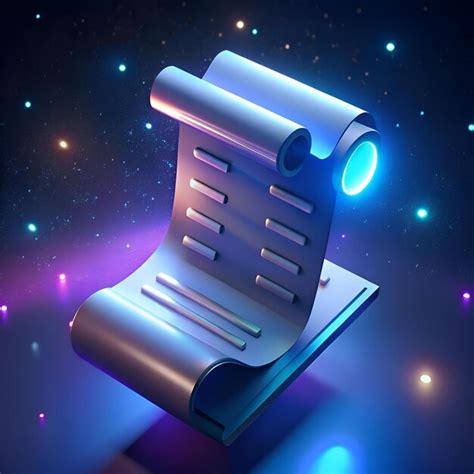 A Futuristic D Rendering Of A Rolled Up Invoice Or Receipt Perfect For