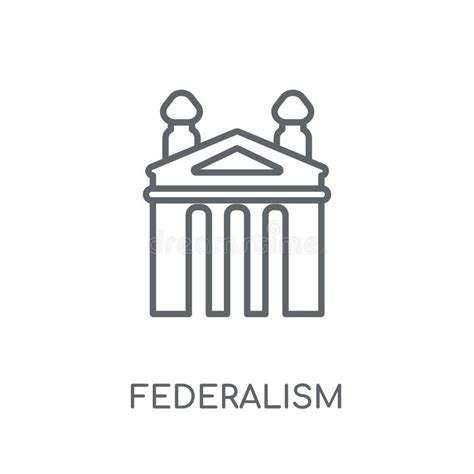 Federalism Linear Icon Modern Outline Federalism Logo Concept O Stock