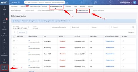 Bulk Attendance Regularisation