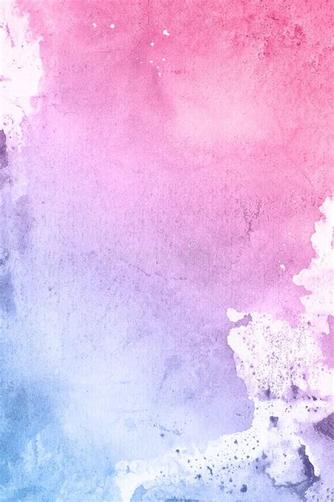 Abstract Hand Drawn Purple And Blue Watercolor Background Raster