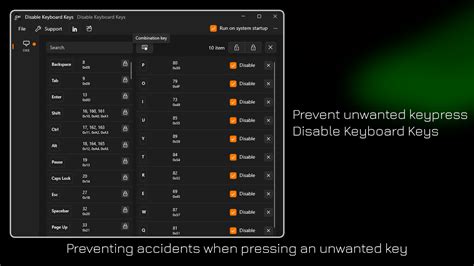 Disable Keyboard Keys