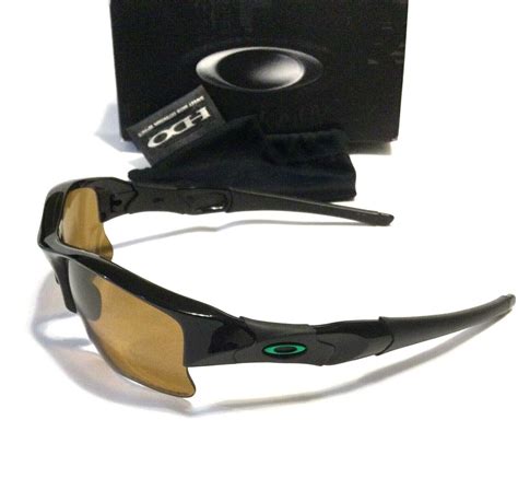 Oakley Flak Jacket 10 Sunglasses Black Fames Green I Gem