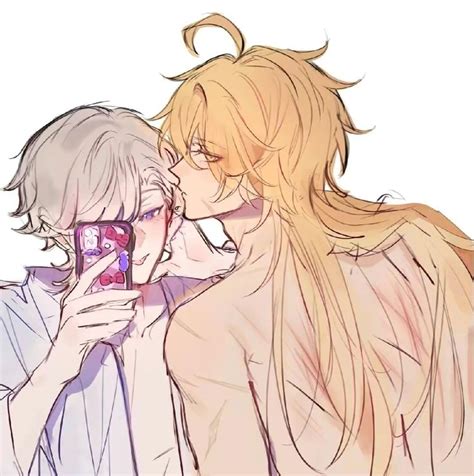 Lyney X Aether★ Милые рисунки Абстрактные раскраски Иллюстрации