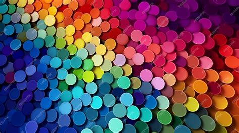 Premium Ai Image Rainbow 3d Small Circle Background