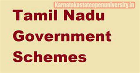 Tamil Nadu Government Schemes List 2025 Direct Link Pdf Download