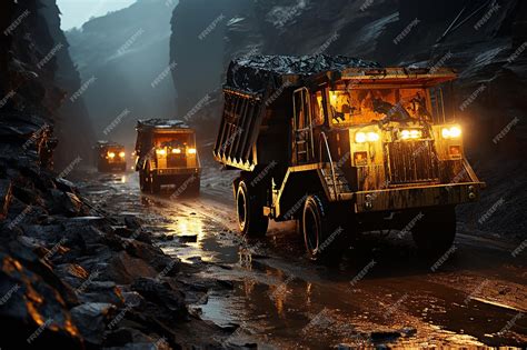 Premium Ai Image Extraction Of Magnetite Ores In Open Pits And Loading