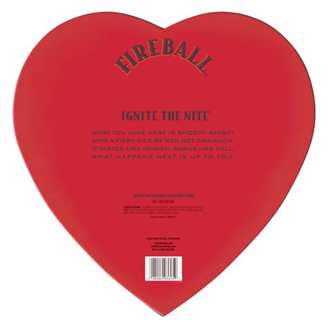 Fireball Cinnamon Whiskey Heart T Pack 10pk 50ml Alcohol Fast