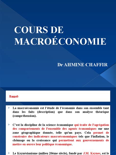 Cours De MacroÉconomie V1 Télécharger Gratuitement Pdf Produit