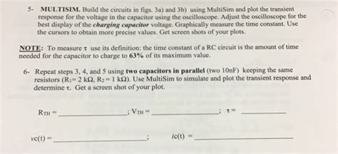 Solved Consider The Rc Circuit Shown In Fig A Apply The Chegg
